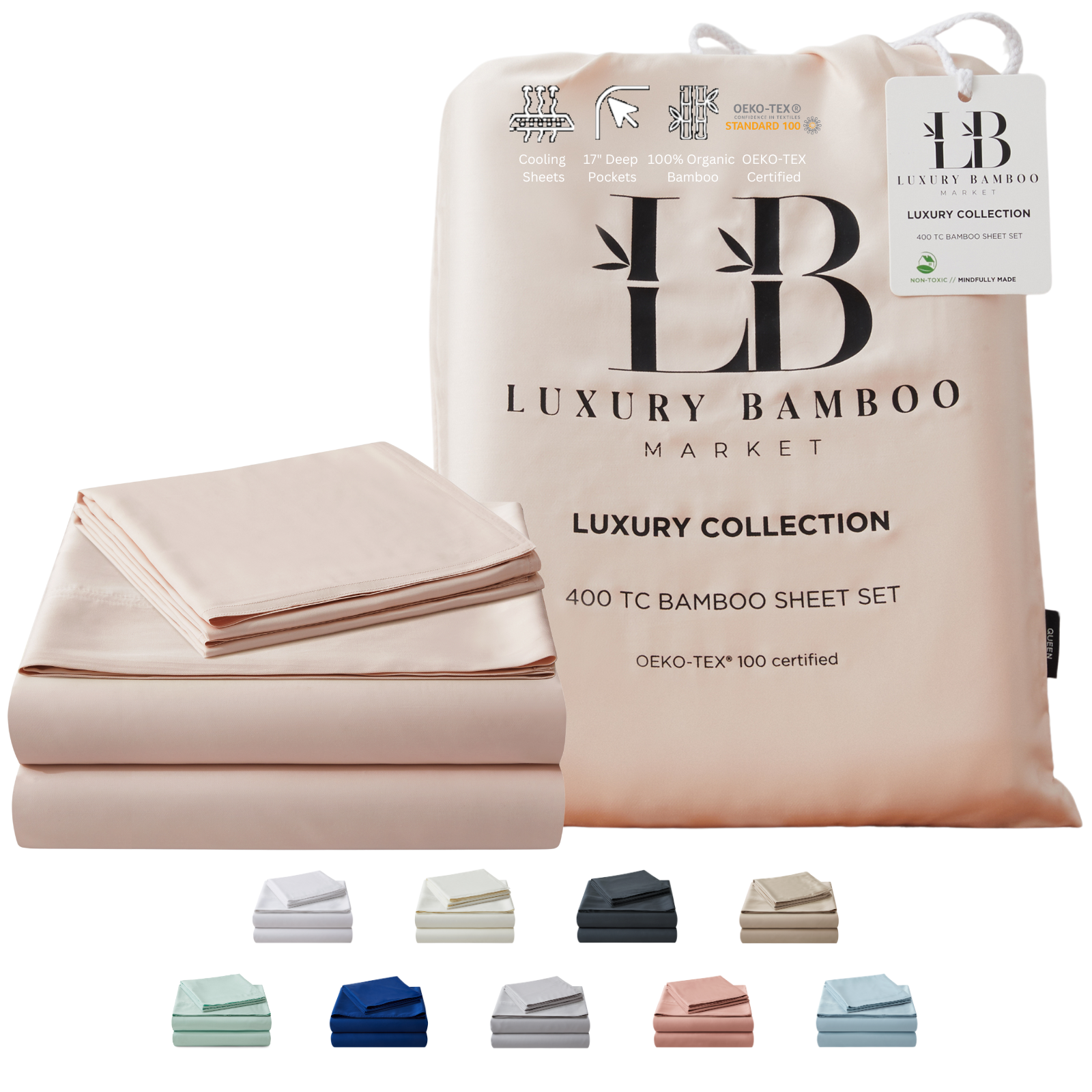 Luxury Bamboo Queen Sheets - 100% Organic Bamboo Viscose | Luxury ...